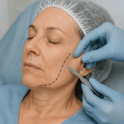 Facelift Surgery Helps Correct an Asymmetrical Face